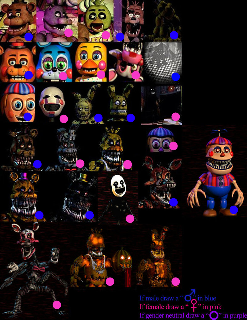 Fnaf Genders Of My Au 3 By Th3m4nw1thn0n4m3 On Deviantart