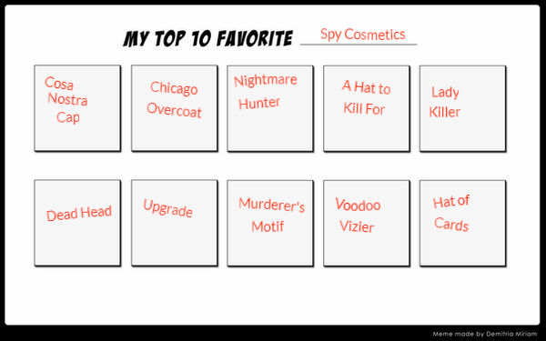 My Top 10 Favorite Spy Cosmetics by Th3M4nW1thN0N4m3 on DeviantArt