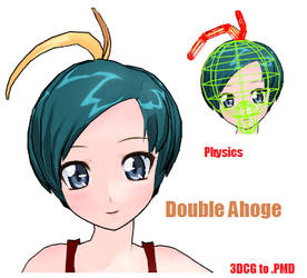 Hair - Ahoges on MMD-Mall - DeviantArt