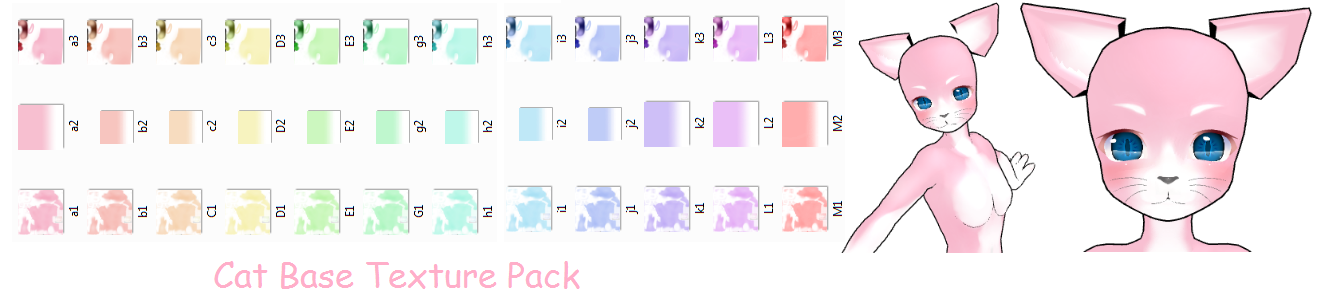 MMD-Cat Base Texture Pack-DL by MMDFakewings18 on DeviantArt