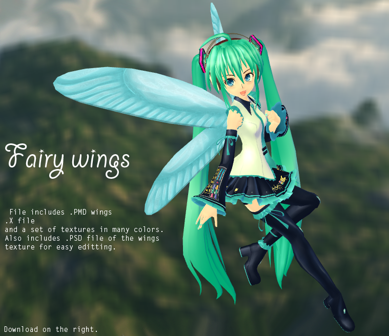 MMD Custom Fairy Wings by MMDFakewings18 on DeviantArt