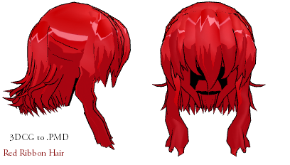 MMD- Red Ribbon Hair -DL by MMDFakewings18 on DeviantArt