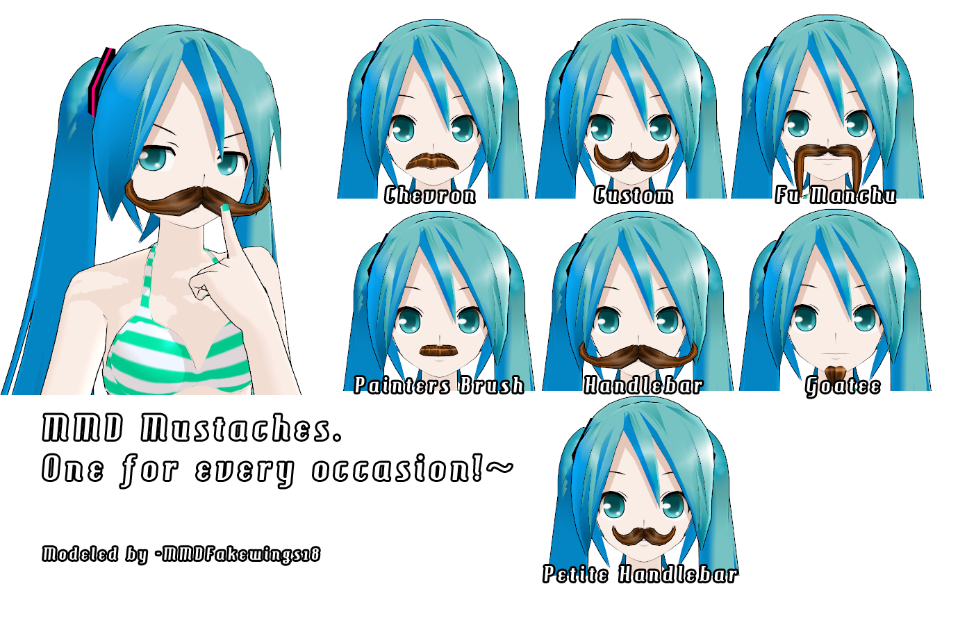 MMD- Mustache pack -DL by MMDFakewings18 on DeviantArt
