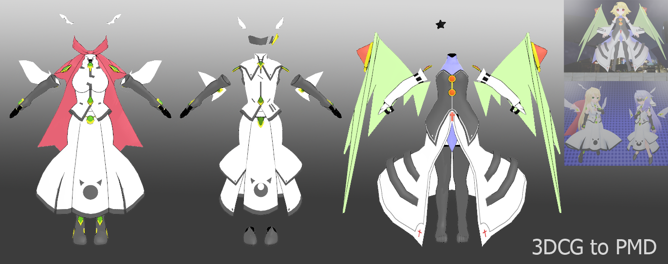 MMD- Cyber outfit 1-3 by MMDFakewings18 on DeviantArt