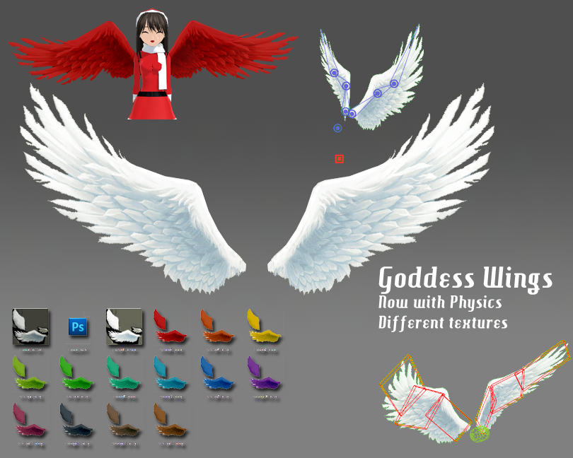 MMD- Goddess Wings.2 -DL by MMDFakewings18 on DeviantArt