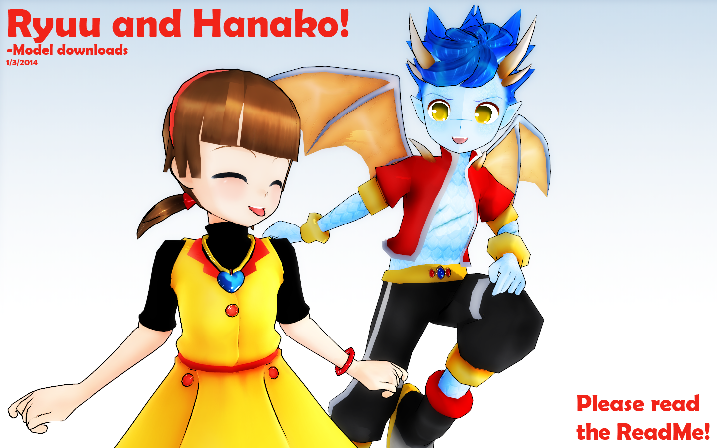 Ryuu and Hanako! -DOWNLOAD by MMDFakewings18 on DeviantArt