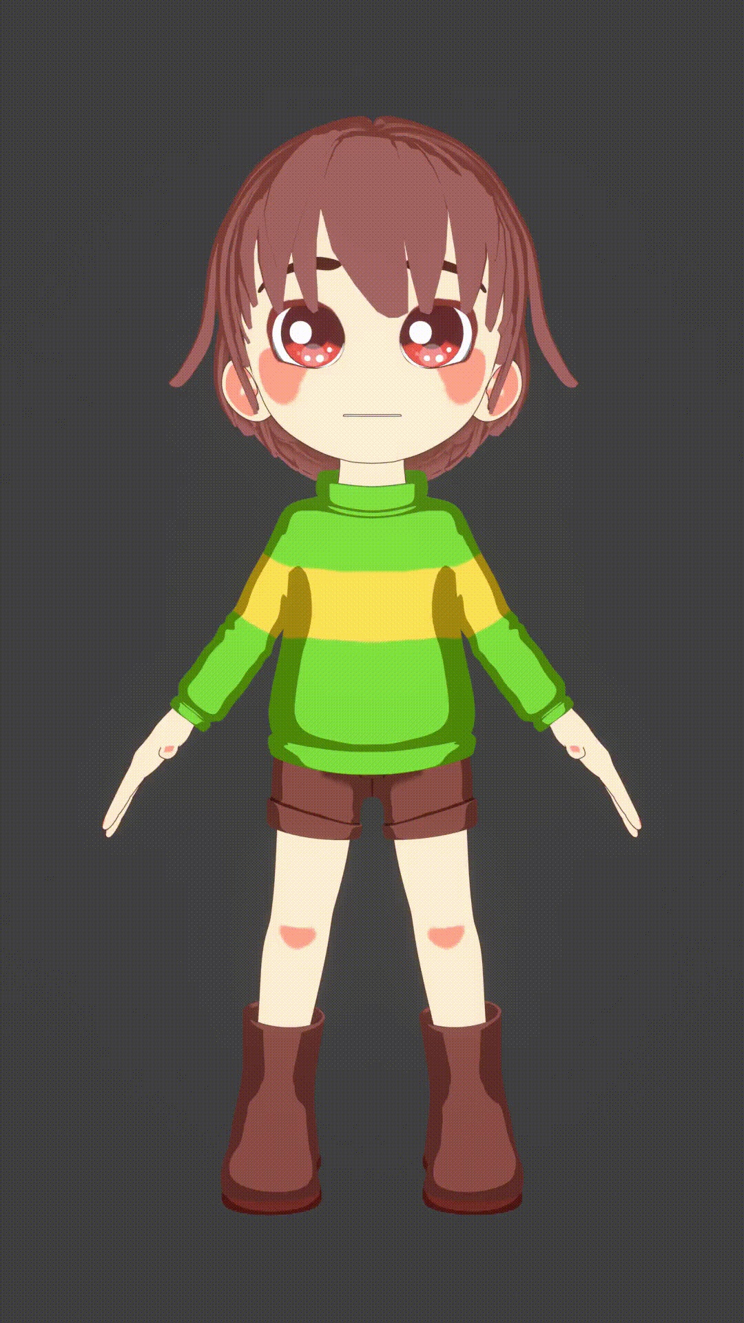 Chara 3D Blender by TheMellyThan on DeviantArt