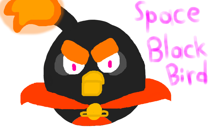 Angry Bird Black Bird Space