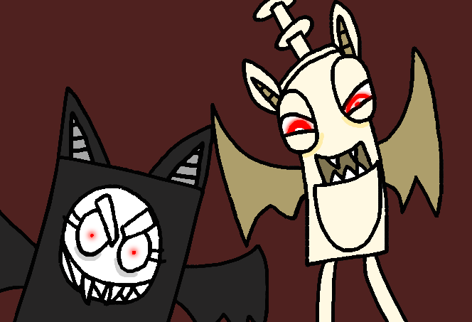 Mixels - Murx and Zaptor as vampire bats by worldofcaitlyn on DeviantArt