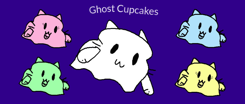 GD - Cupcake Ghosts Floating by worldofcaitlyn on DeviantArt