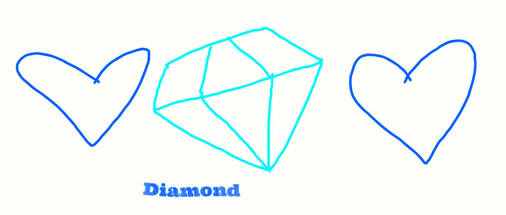 how to draw so cute diamond