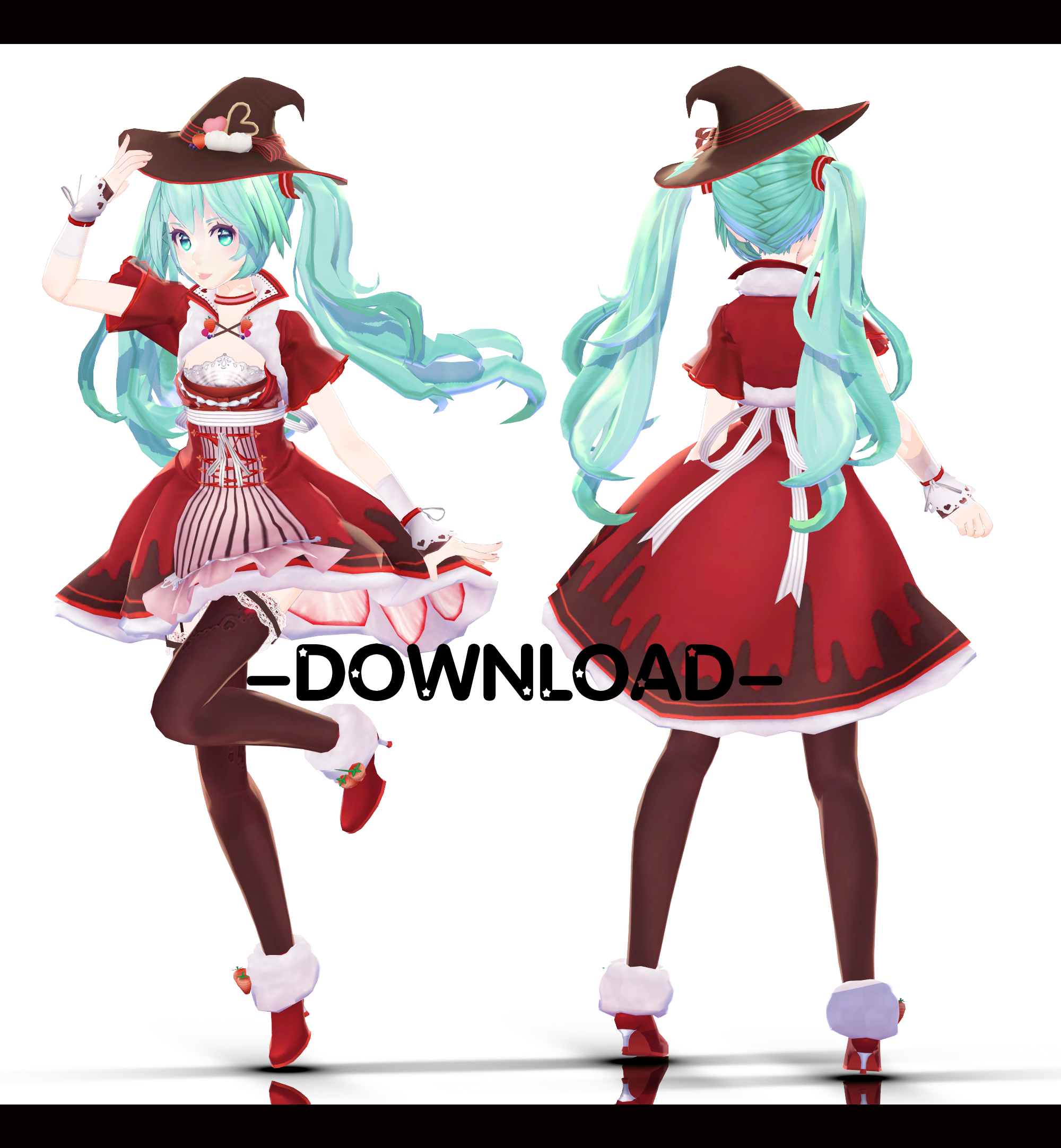 Tda Strawberry Witch Miku by Skykoki on DeviantArt