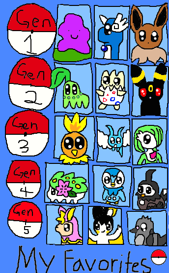My Favourite Pokemon by DrawingPokemon66 on DeviantArt