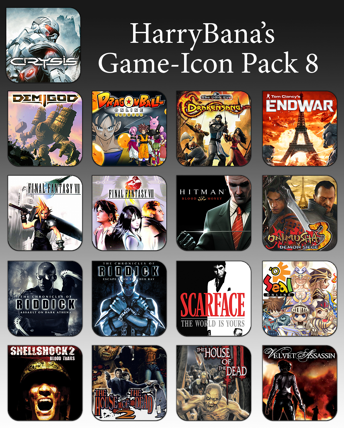 Game Aicon Pack 8 by HarryBana on DeviantArt