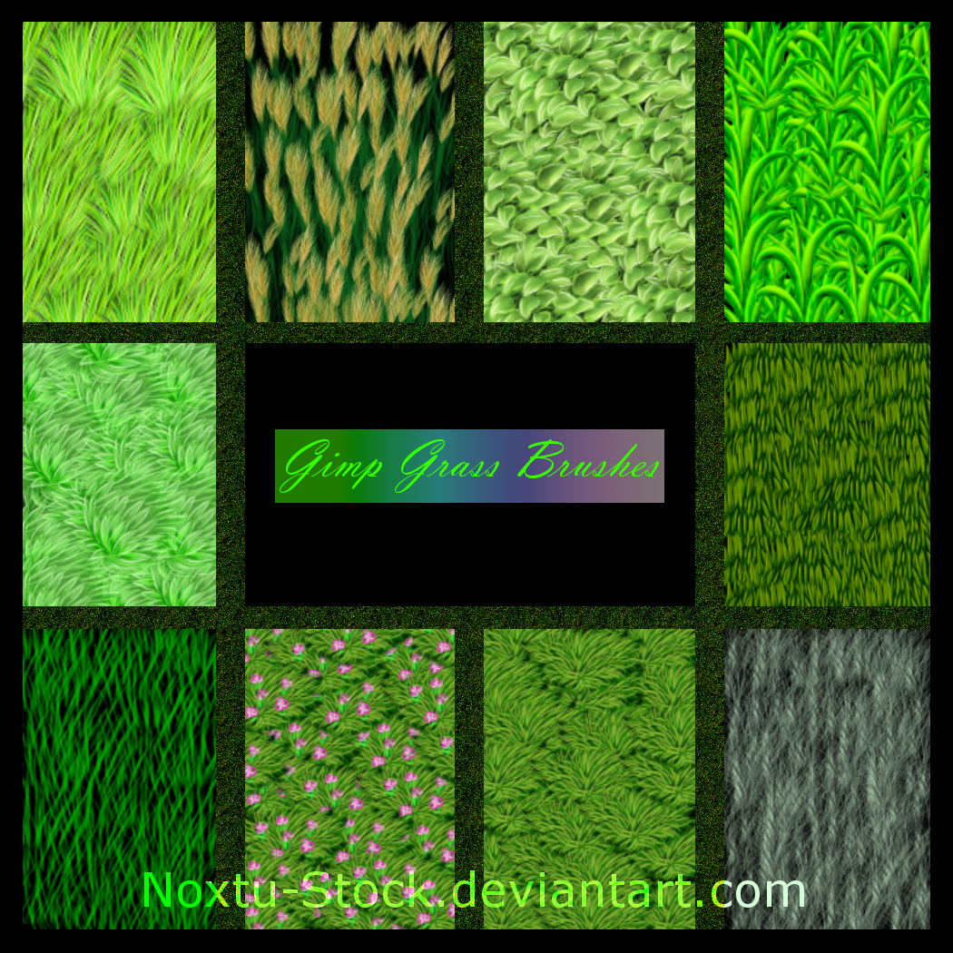 Gimp Grass Brushes by Noxtu-Stock on DeviantArt