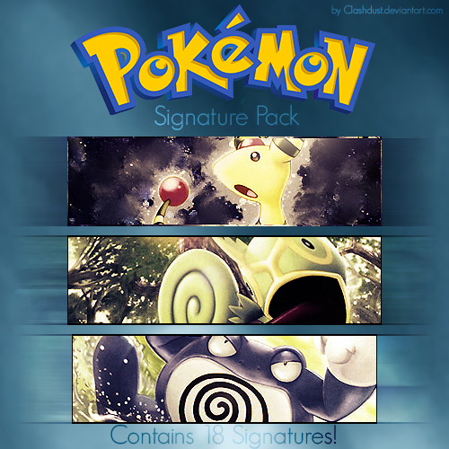 Pokemon Signature Pack by clashdust on DeviantArt