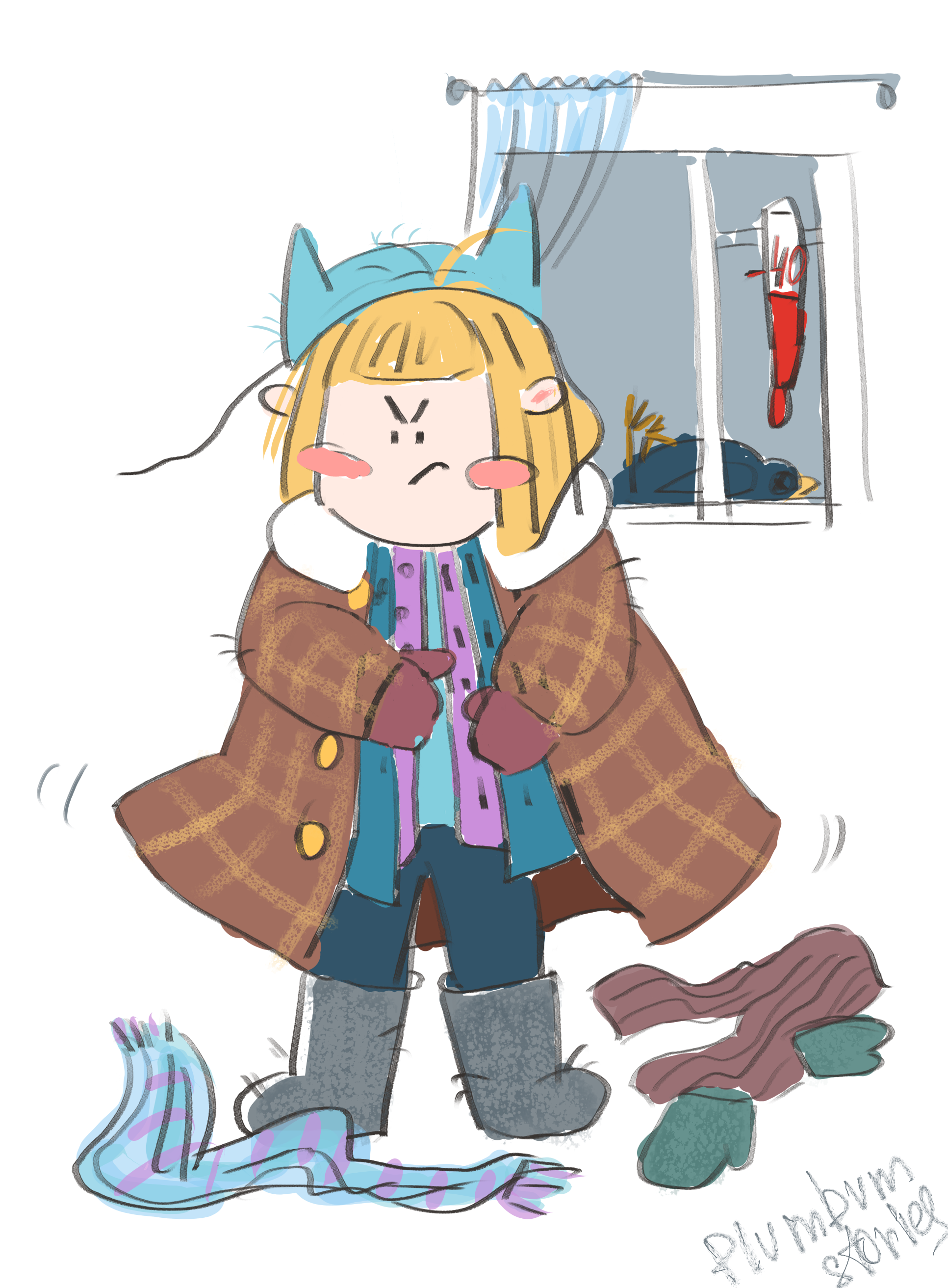 `Cold up` sketch by Plumbumstories on DeviantArt