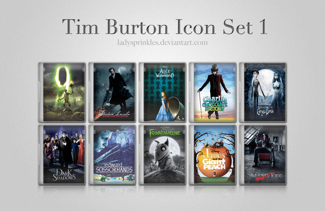 Tim Burton - Movie Icon Set 1 by LadySprinkles on DeviantArt