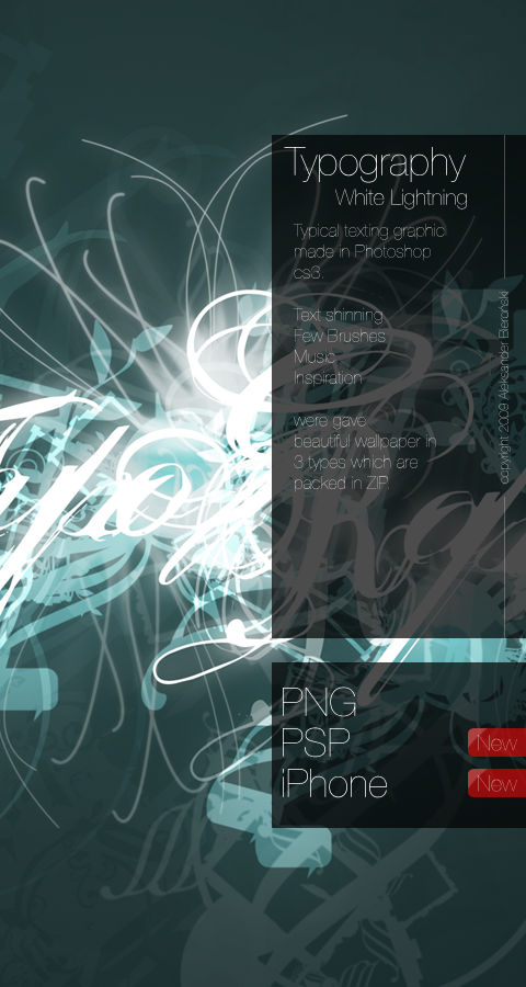 Typography White Lightning by BlocXs on DeviantArt