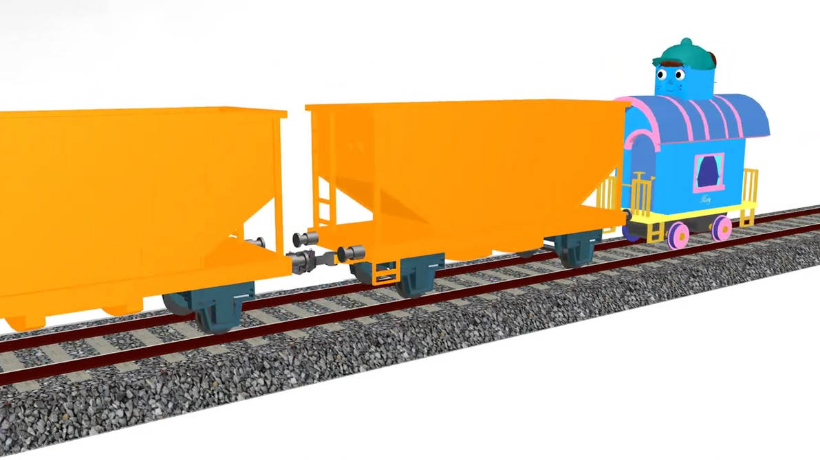 Tootle and Katy with hopper cars by ThisLilDude on DeviantArt