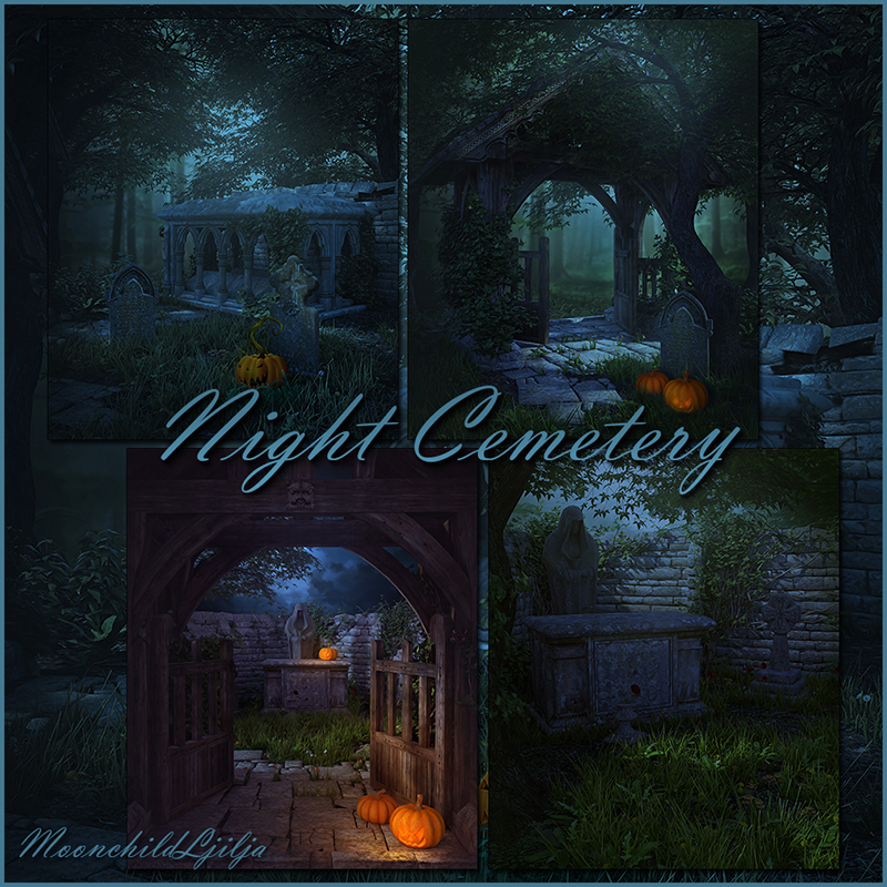 Night Cemetery backgrounds by moonchild-ljilja on DeviantArt