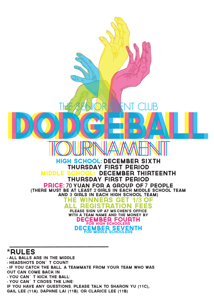 Dodgeball Tournament Poster by TheSharonYu on DeviantArt