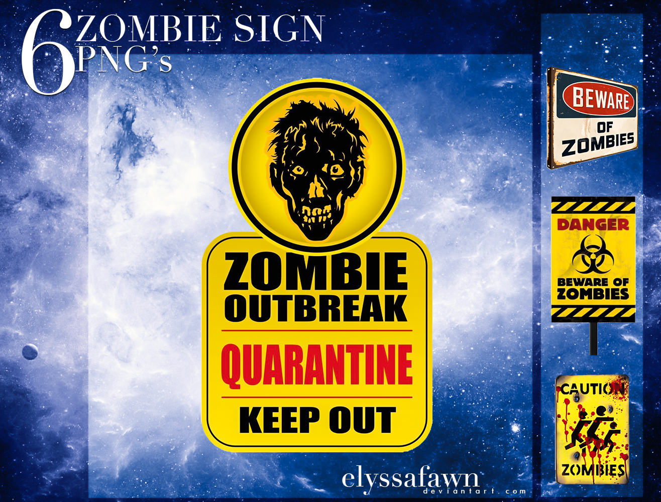 PNG PACK (19) ZOMBIE SIGNS by elyssafawn on DeviantArt