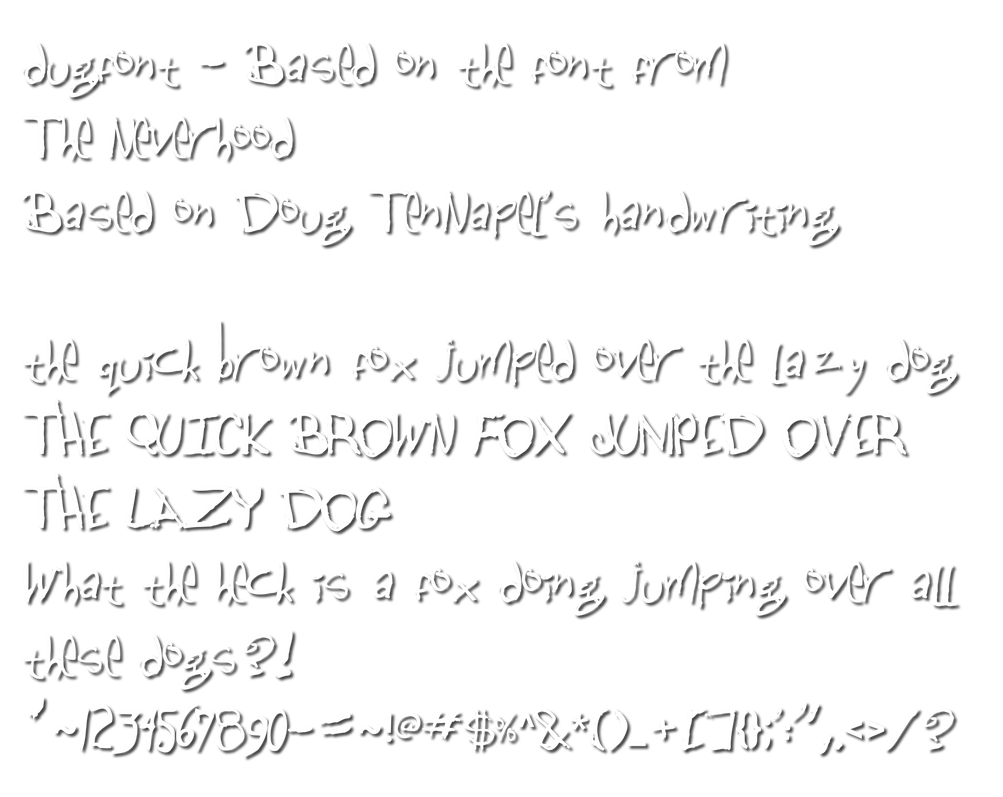 dugfont (The Neverhood Font) by JABmanJoshua on DeviantArt