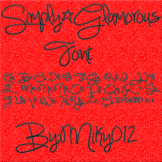 Simply Glamorous Font by Miky012 on DeviantArt