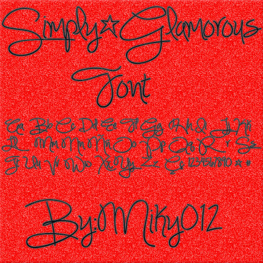 Simply Glamorous Font by Miky012 on DeviantArt