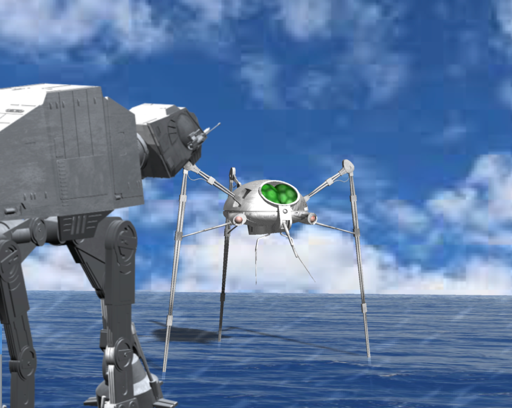 imperial atat vs martian tripod waroftheworlds by Cloudartistmaster on ...