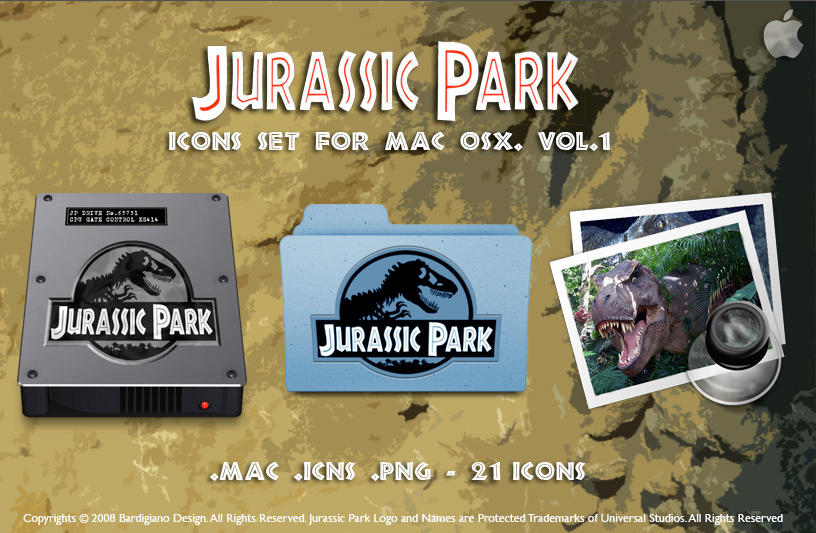 Jurassic Park Icons Vol.1 by igabapple on DeviantArt