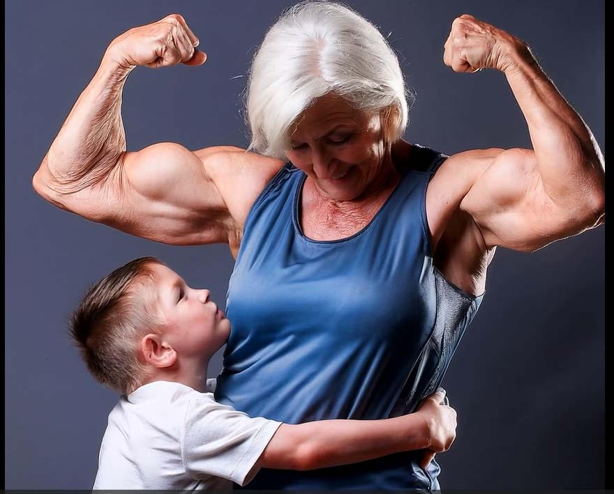 Show me your muscles, grandma! by dreamspinner2 on DeviantArt