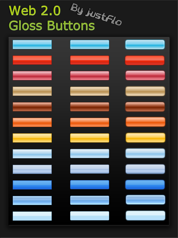 Web 2.0 Gloss Buttons by justFlo on DeviantArt