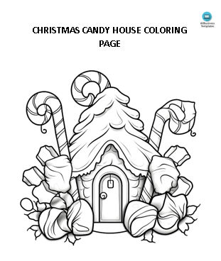 christmas house coloring pages printable