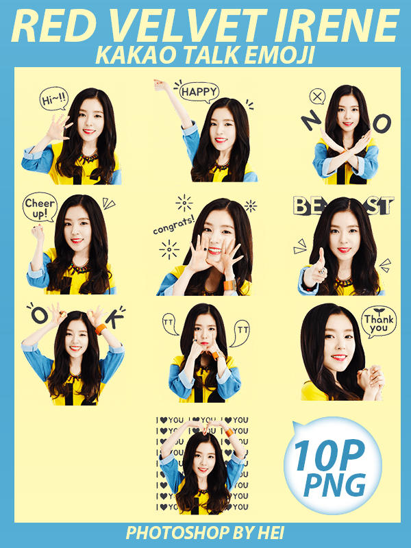 Red Velvet irene kakao talk emoji png pack by hyukhee05 on DeviantArt