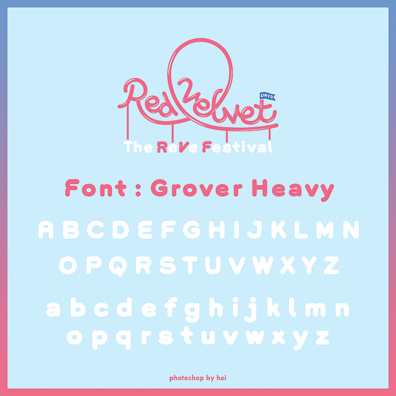 Red Velvet The ReVe Festival font by hyukhee05 on DeviantArt