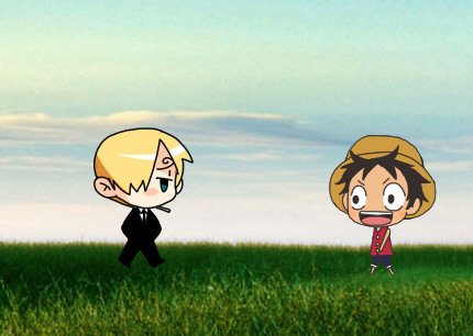 ONE PIECE Luffy and Sanji walking by pigboat on DeviantArt