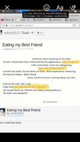 Eating my Best Friend by eaterjolly1 on DeviantArt