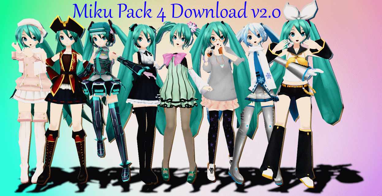 Miku Pack 4 Download V 2.0 by AlexIsDeadddx on DeviantArt