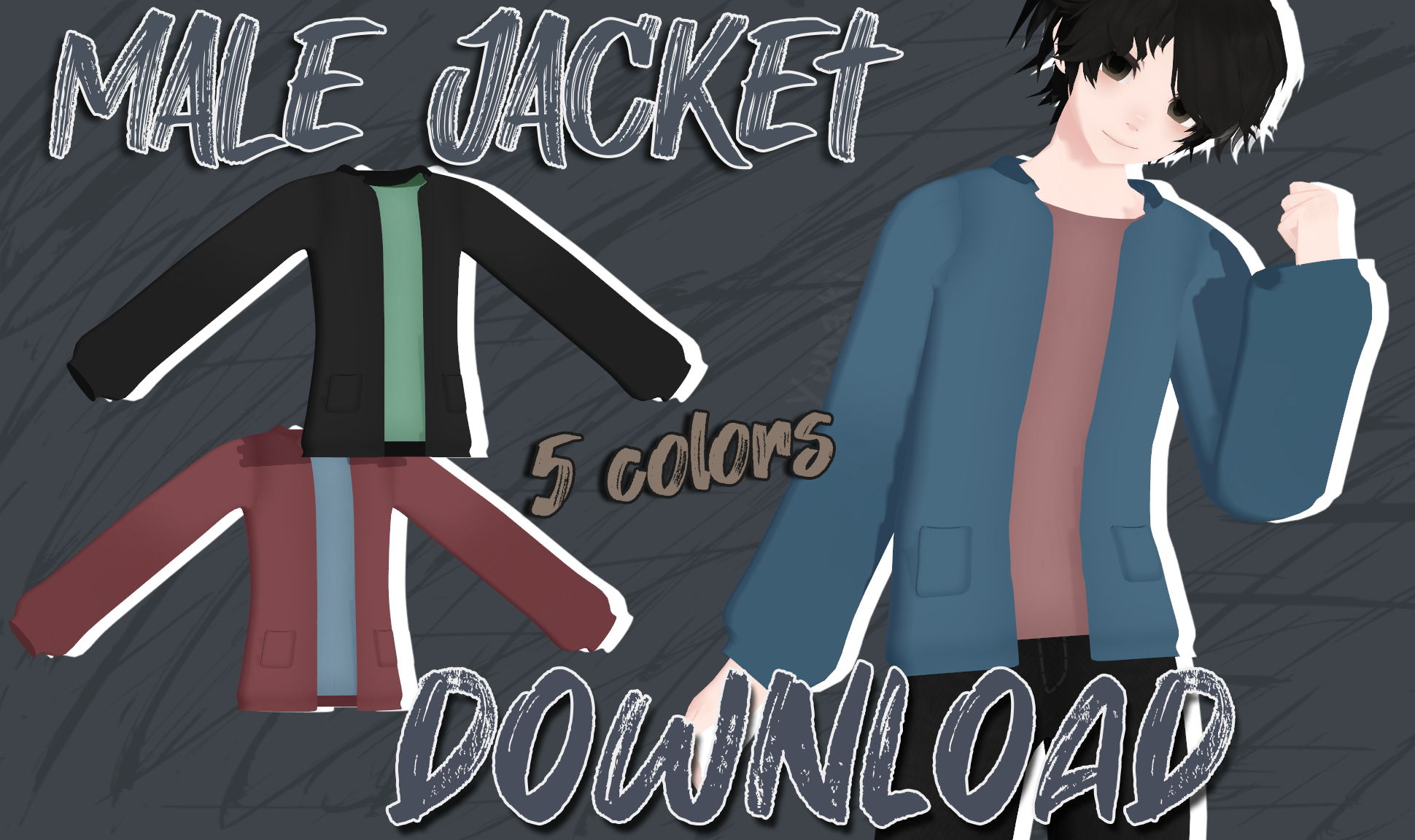 Male Jacket DOWNLOAD by YunakiPix on DeviantArt