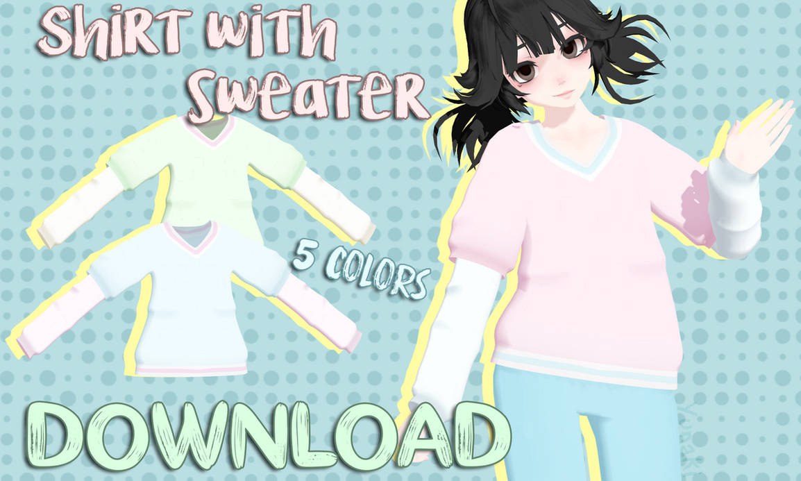 Shirt with sweater DOWNLOAD by YunakiPix on DeviantArt