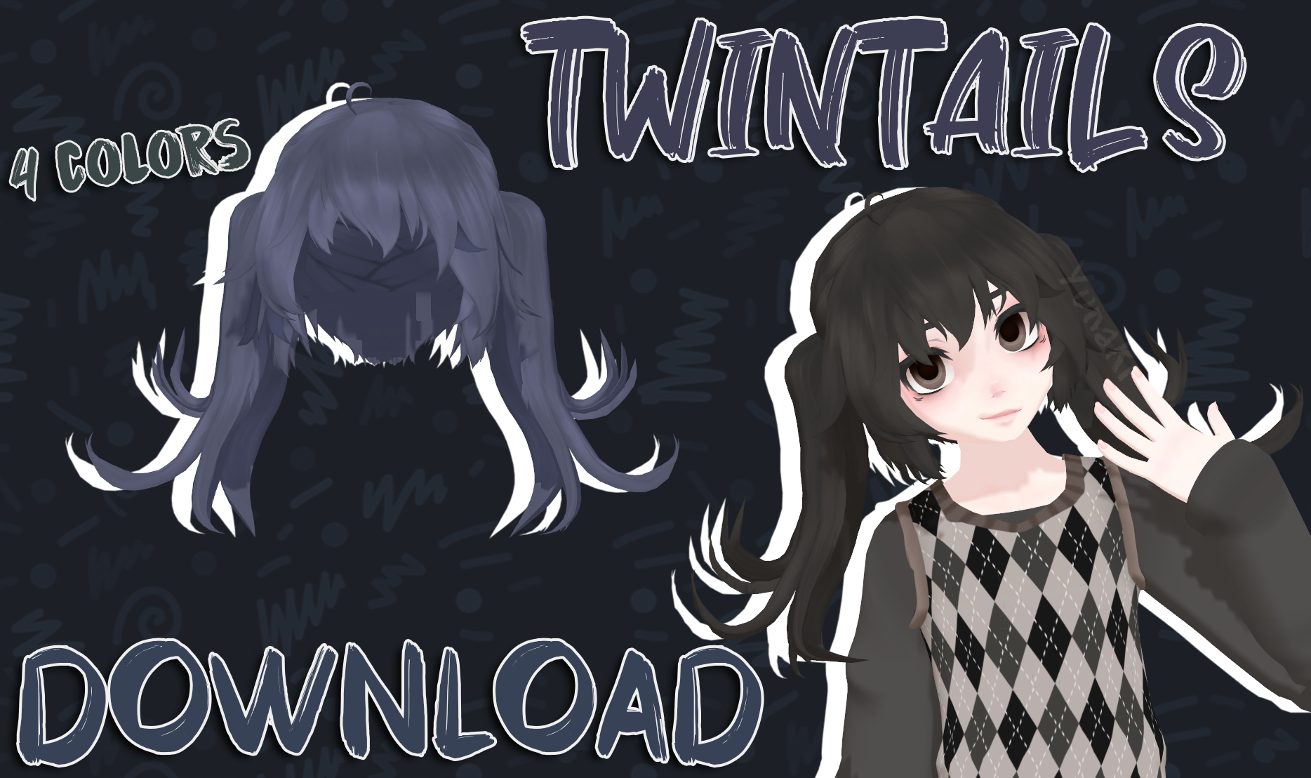 Twintails DOWNLOAD by YunakiPix on DeviantArt