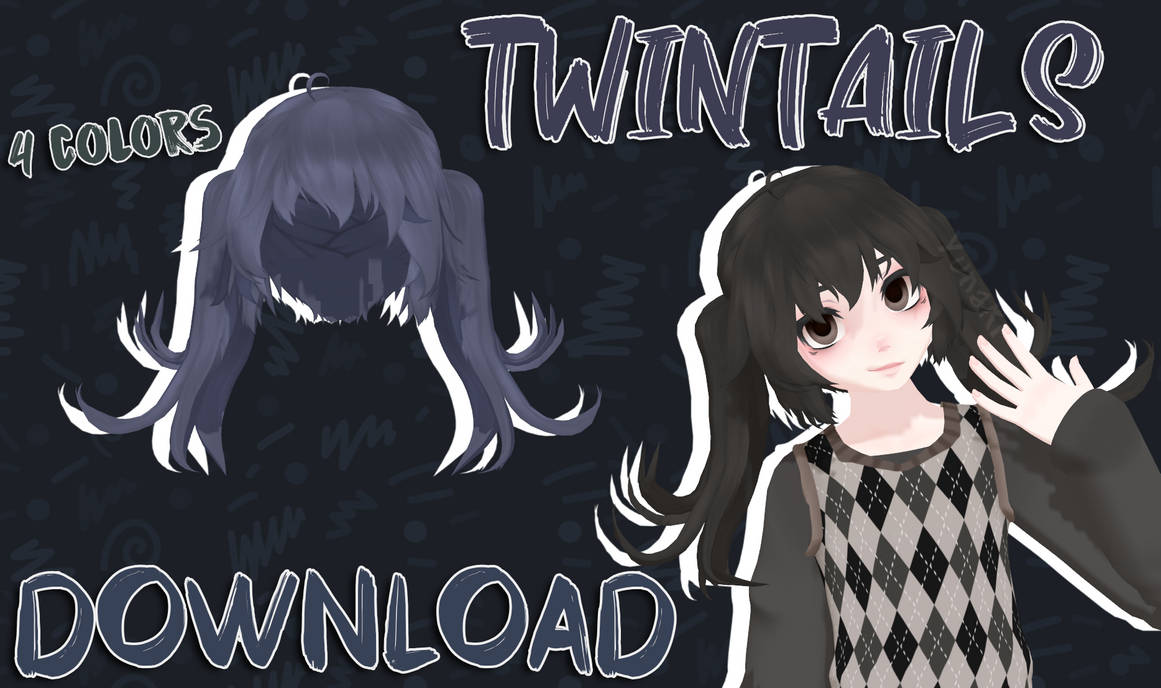 Twintails DOWNLOAD by YunakiPix on DeviantArt