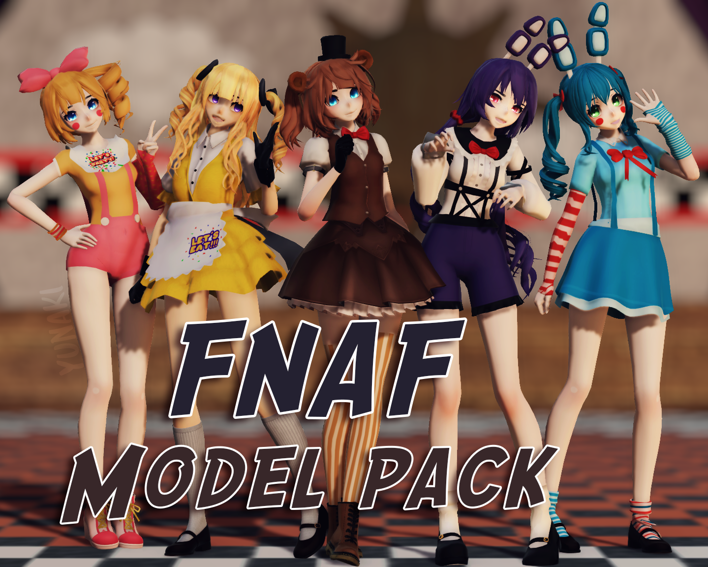 FNAF Models Pack DOWNLOAD by YunakiPix on DeviantArt