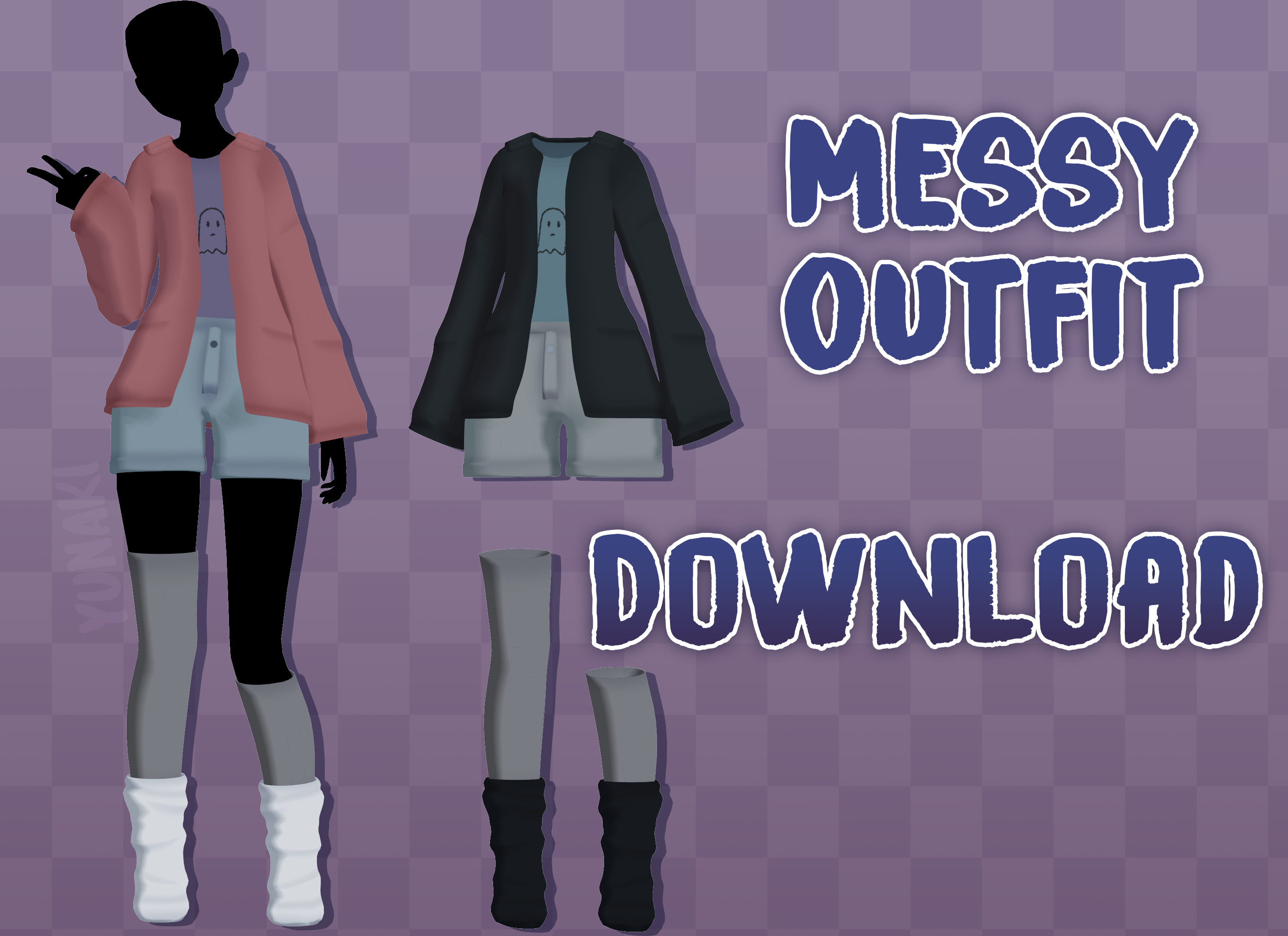 Messy Outfit DOWNLOAD [P2U] by YunakiPix on DeviantArt