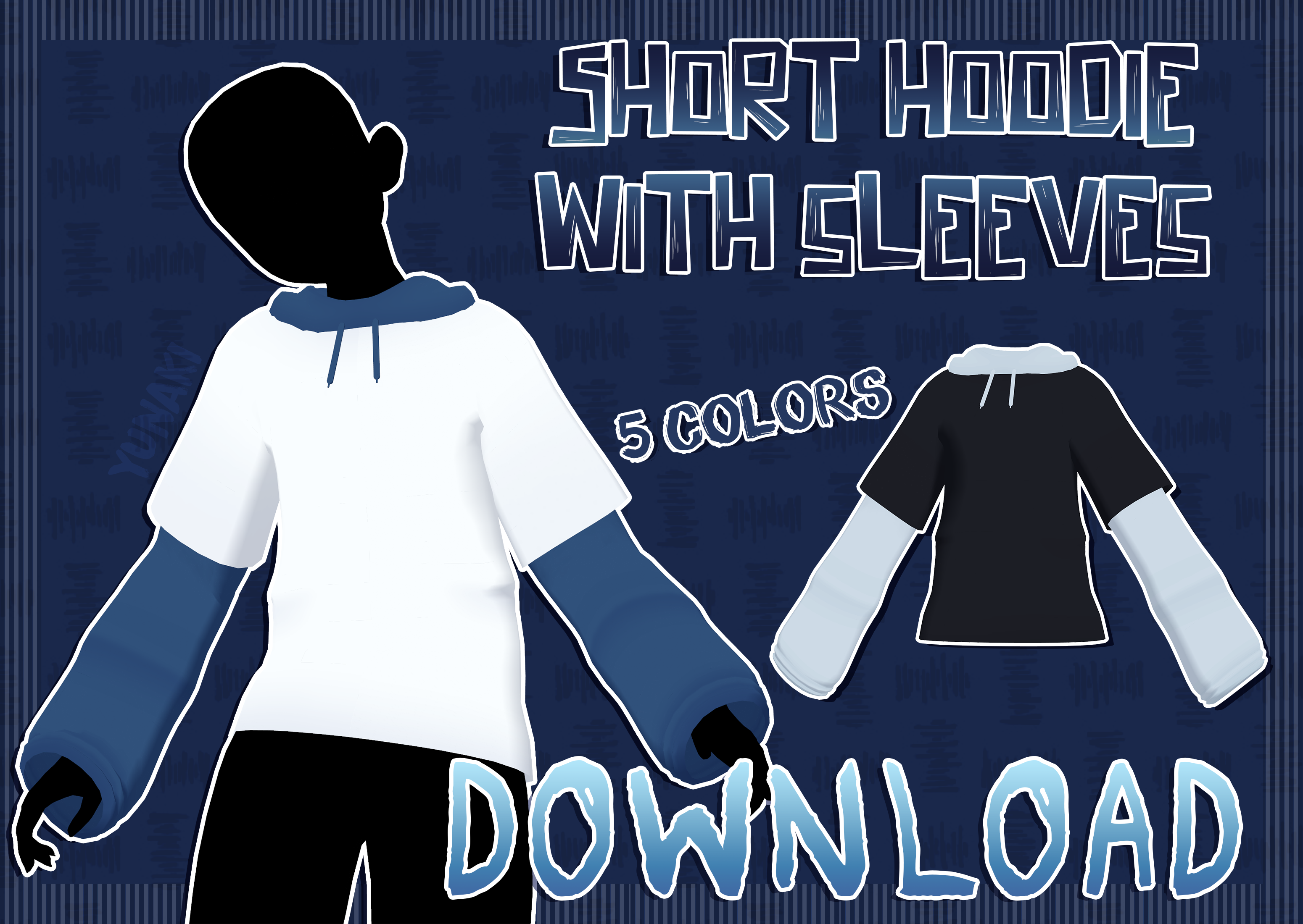 Short Hoodie with Sleeves DOWNLOAD by YunakiPix on DeviantArt