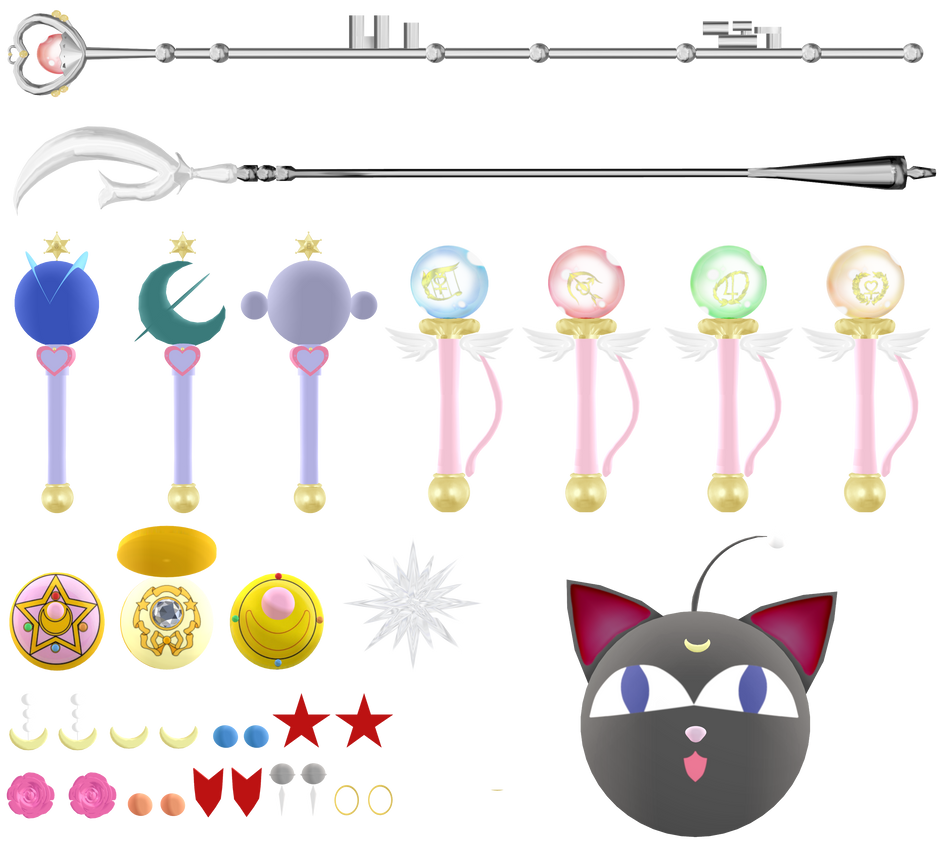 Sailor Moon Accessories by f-lorui on DeviantArt