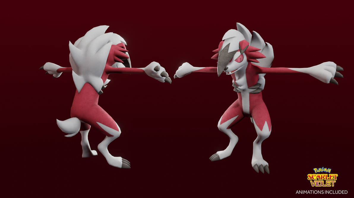Pokemon S/V - Midnight Lycanroc by Raregundy on DeviantArt