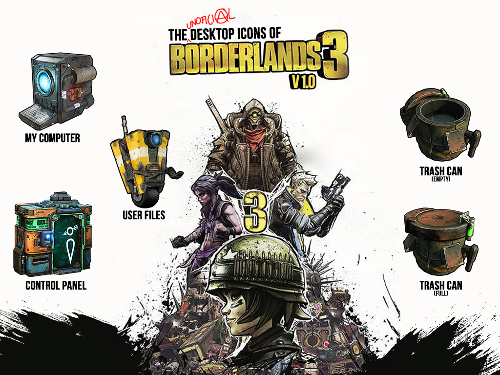 The Unofficial Borderlands 3 Desktop Icons by NoisyKitten on DeviantArt
